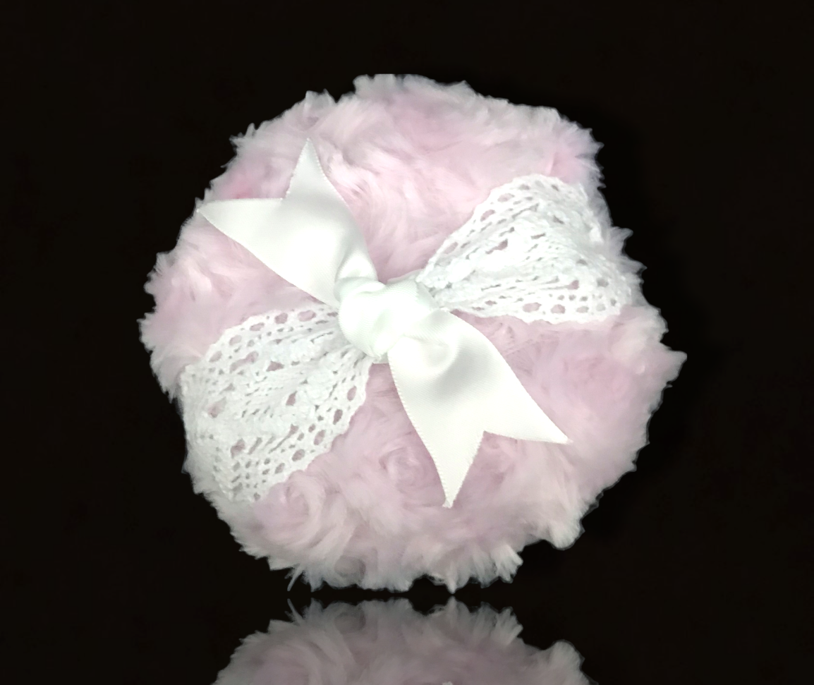 Faux Fur Powder Puff for Dusting Powder Large 5" Pink - Made in USA ...