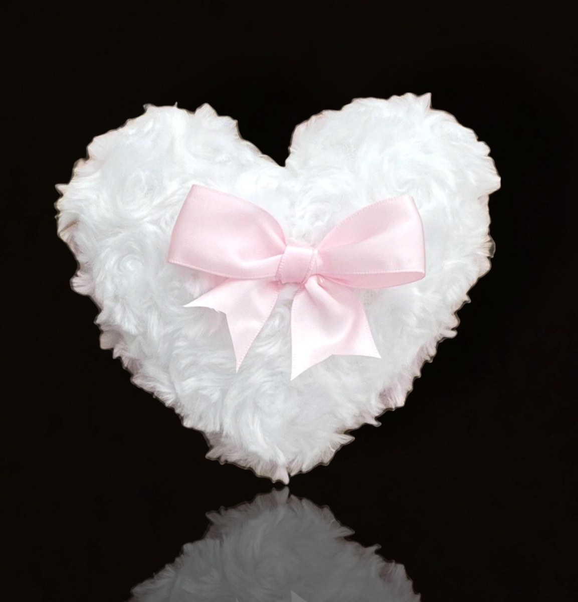 Heart Shaped Powder Puff White Pink Swirl - Large 5" – Luxe Puffs
