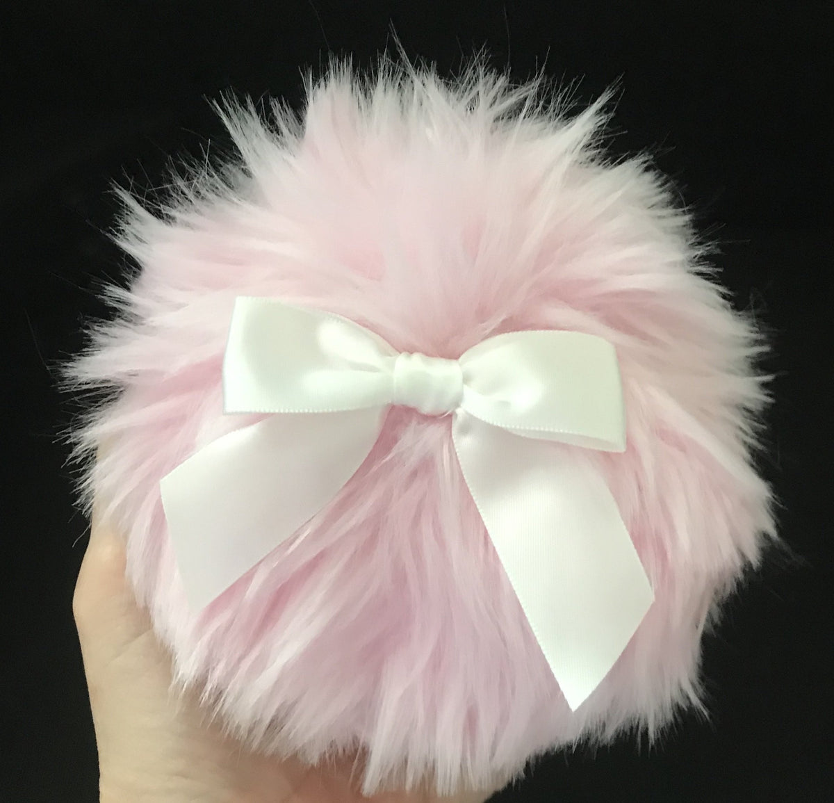 Powder Puff Applicator - Large 5" - Pink Faux Fur - Made in USA – Luxe ...