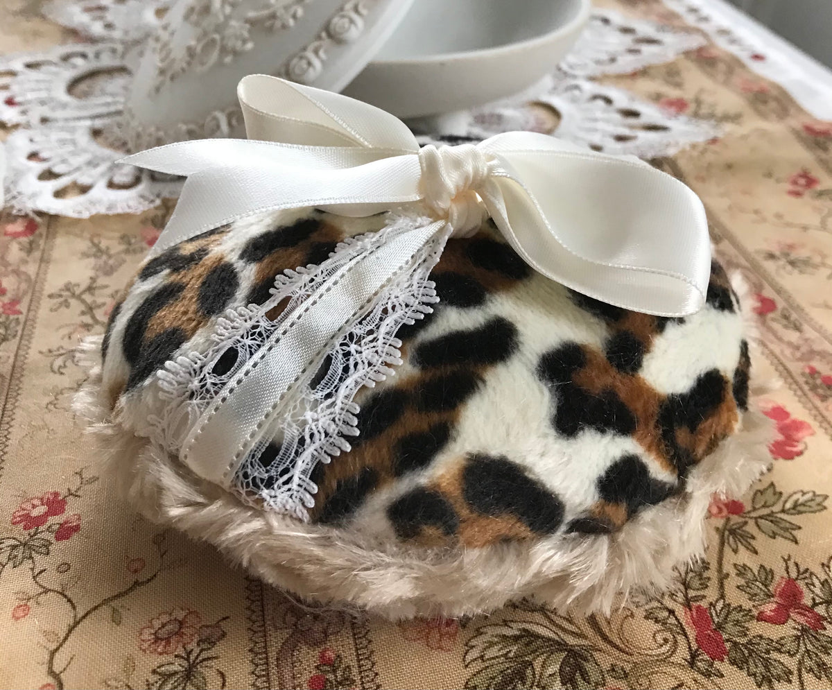 Animal Print Powder Puff for dusting powder - Large 5" - Made in USA ...