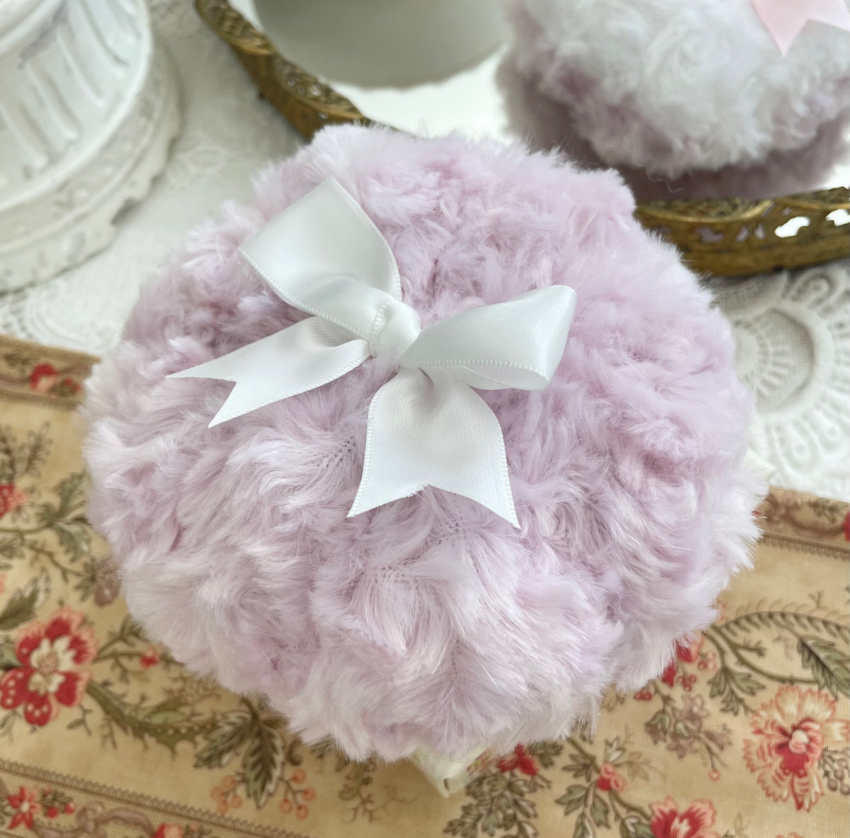 Body Dusting Powder Puff Applicator - Large 5" - Pink Rose Made in USA ...